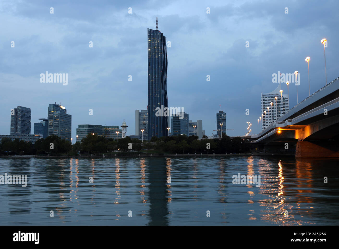 Vienna night skyline hi-res stock photography and images - Alamy