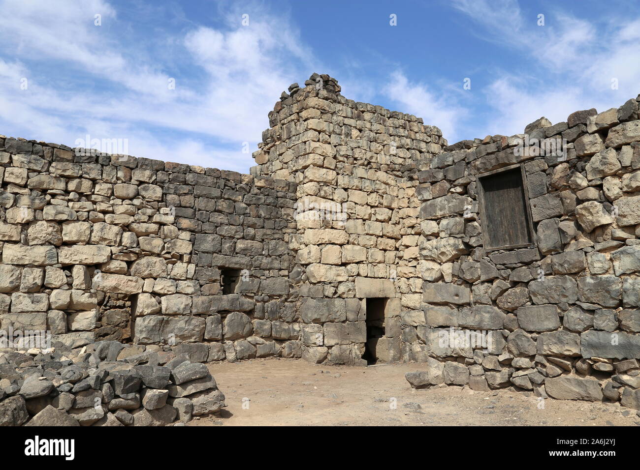 Northwest corner, Qasr Al Azraq, Roman period Desert Castle, Zarqa ...