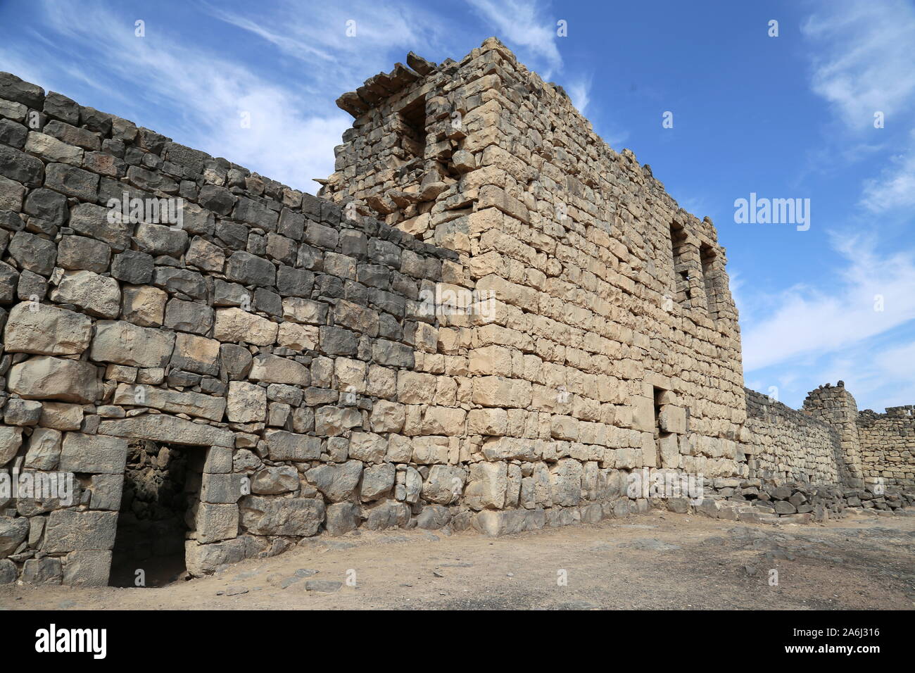 West side, Qasr Al Azraq, Roman period Desert Castle, Zarqa Governorate ...