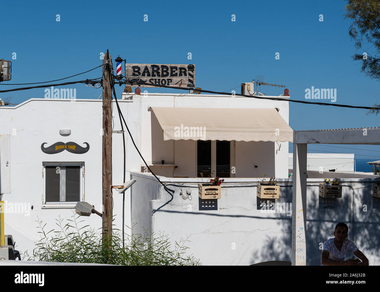 Greece barber hi-res stock photography and images - Alamy
