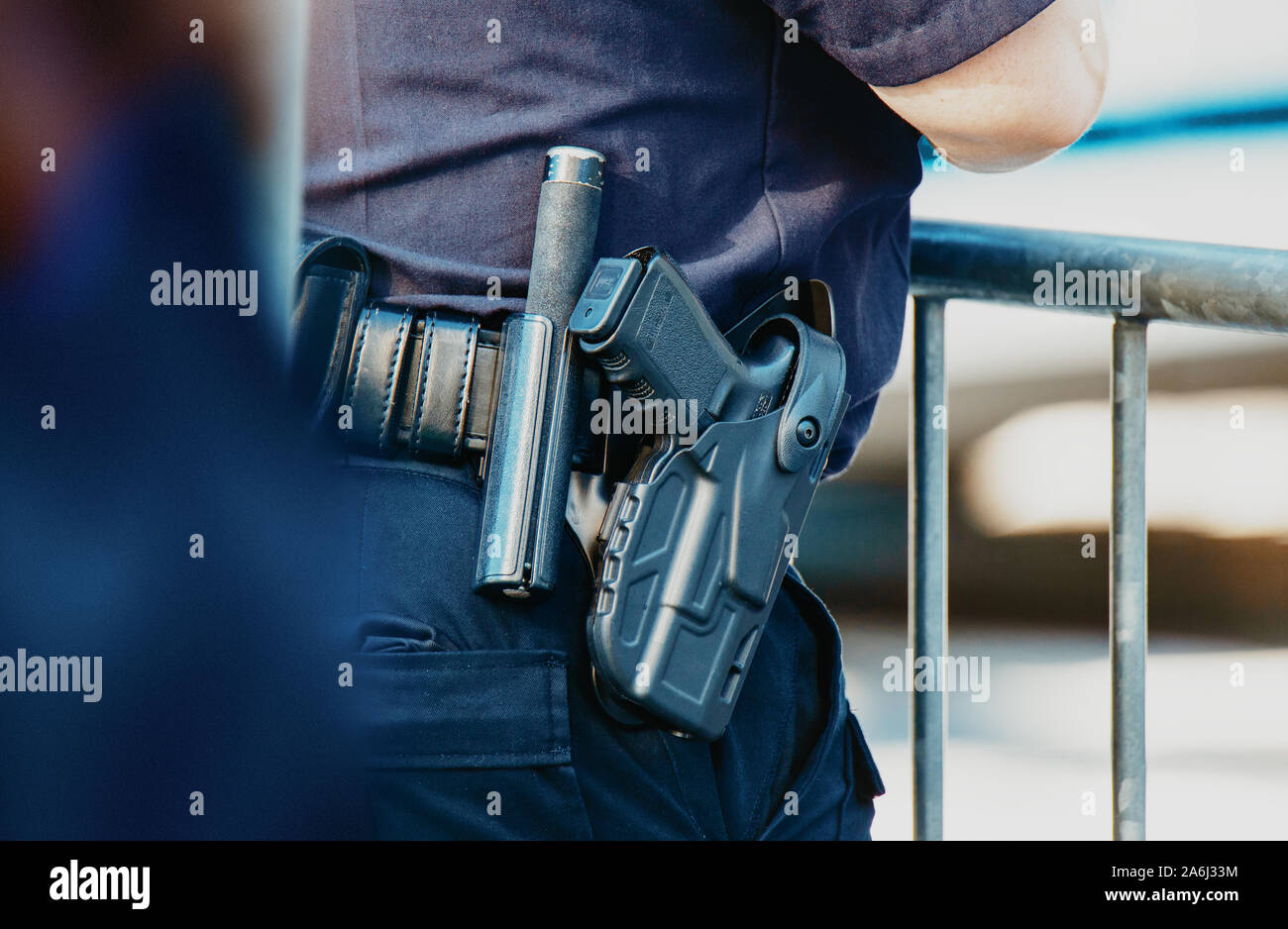 Police officer gun holster belt hi-res stock photography and images - Alamy