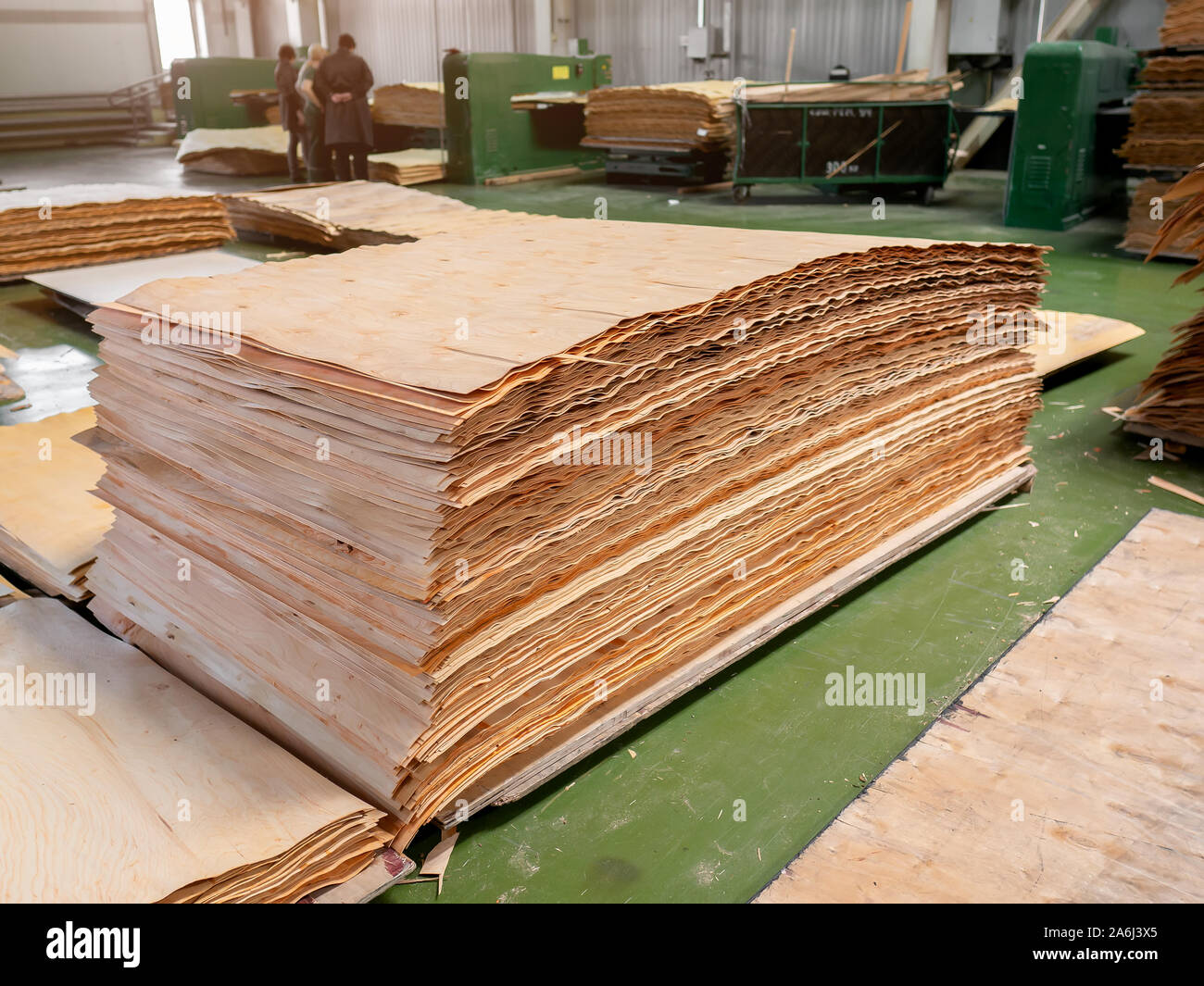 industrial Workshop for the production of plywood Stock Photo - Alamy