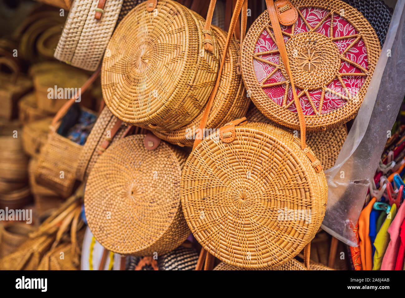 Typical souvenir shop selling souvenirs and handicrafts of Bali at the ...