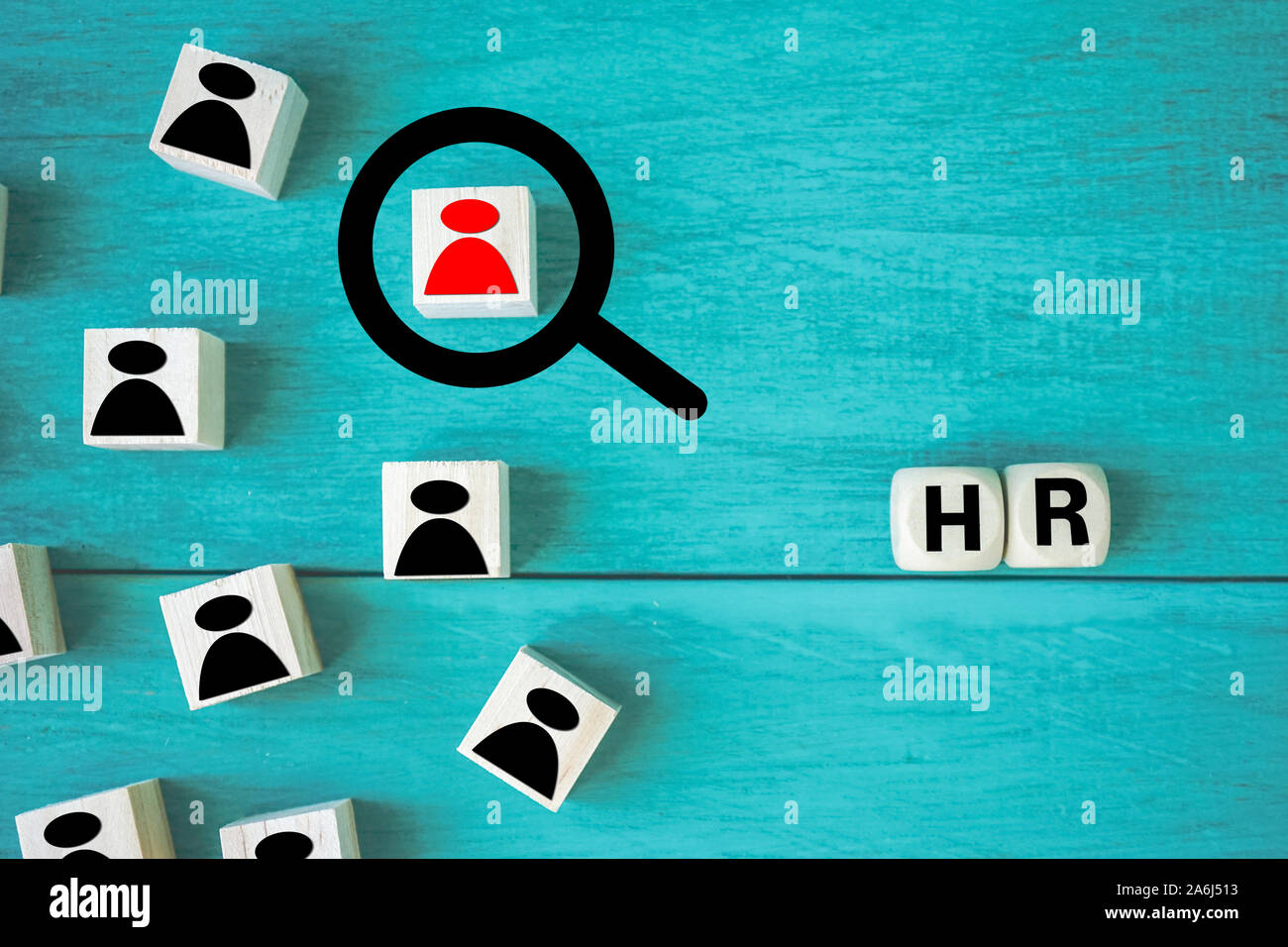 Concept Human resources search block wooden on background Stock Photo ...