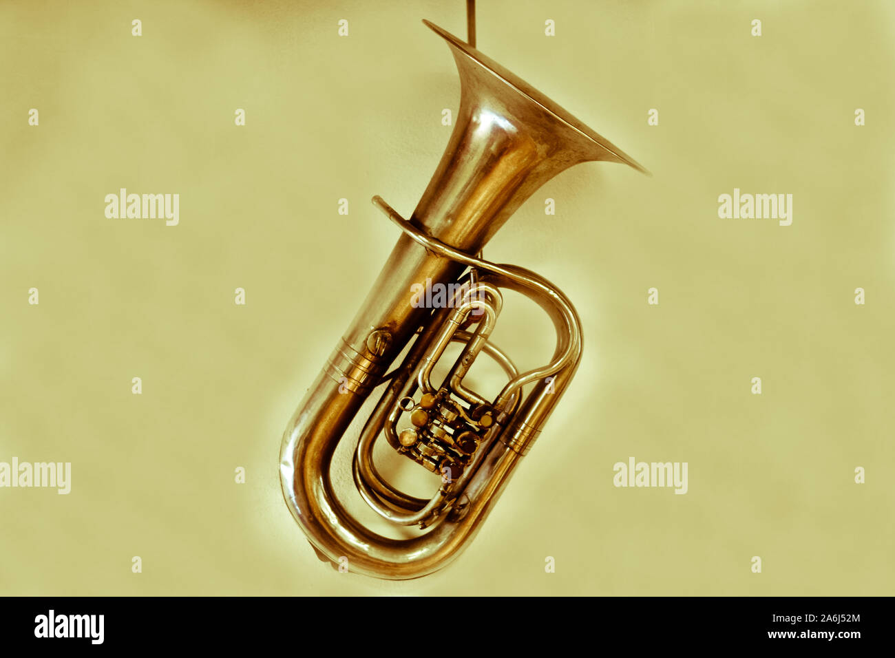 an ancient trombone Stock Photo - Alamy