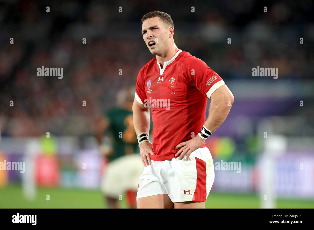 Wales' George North during the 2019 Rugby World Cup Semi Final match at ...