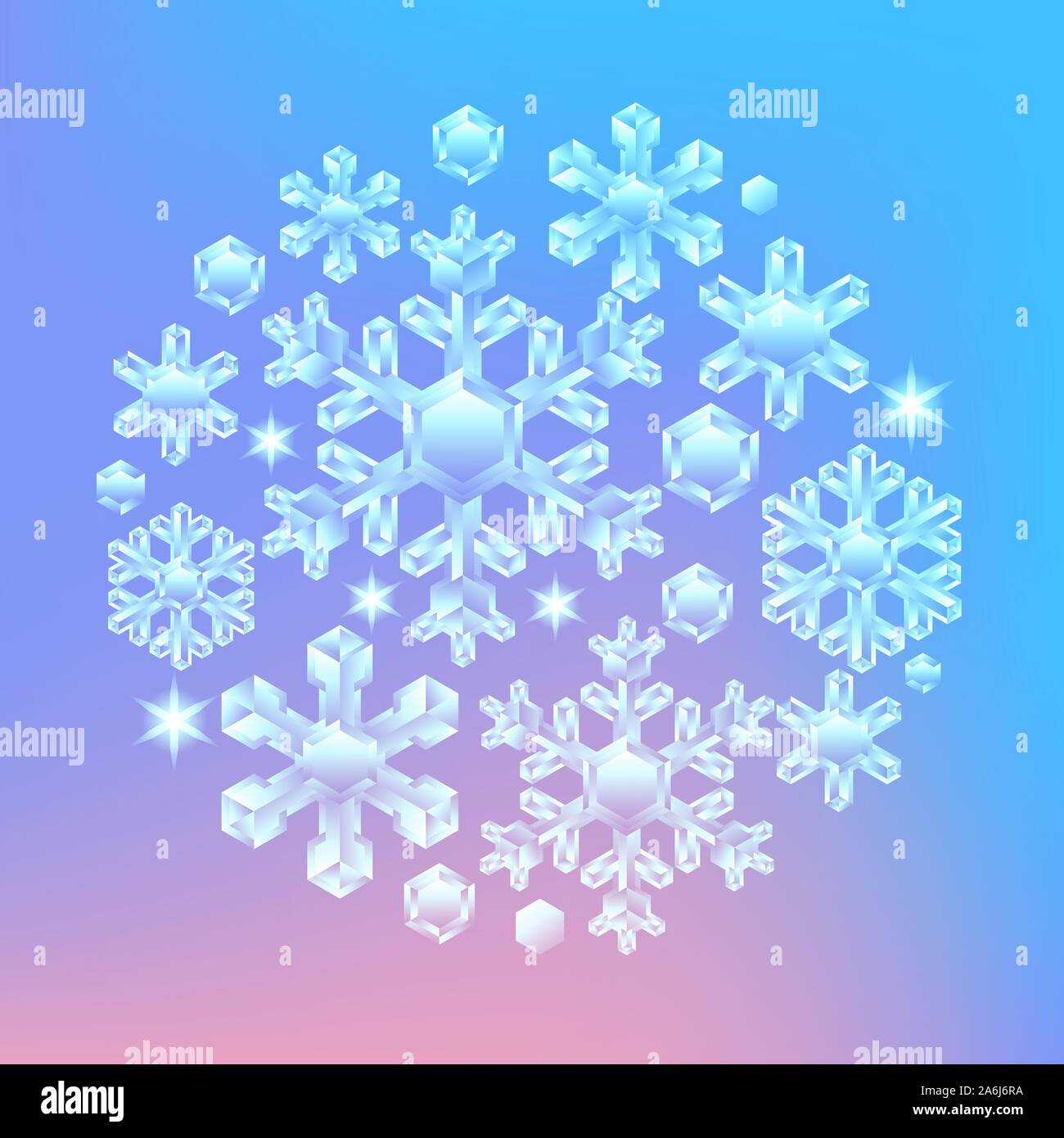 Crystal snowflakes hi-res stock photography and images - Alamy