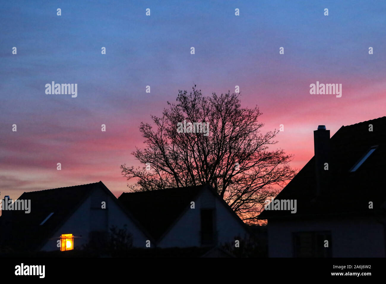 Window beautiful sunset view hi-res stock photography and images - Alamy