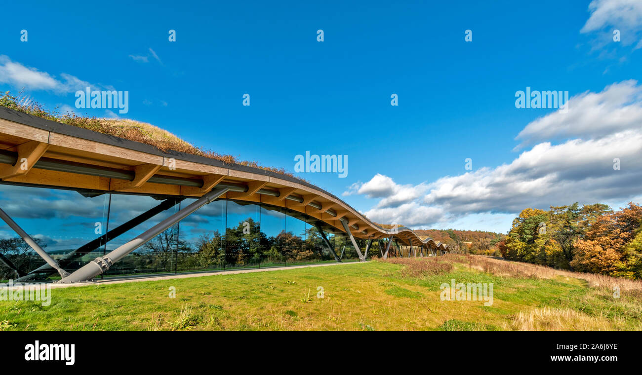 MACALLAN WHISKY DISTILLERY CRAIGELLACHIE MORAY SCOTLAND AUTUMN TREES ...