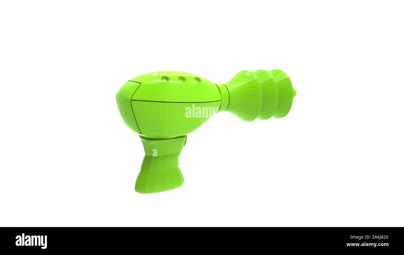 3d rendering of an alien laser gun isolated on white background Stock ...