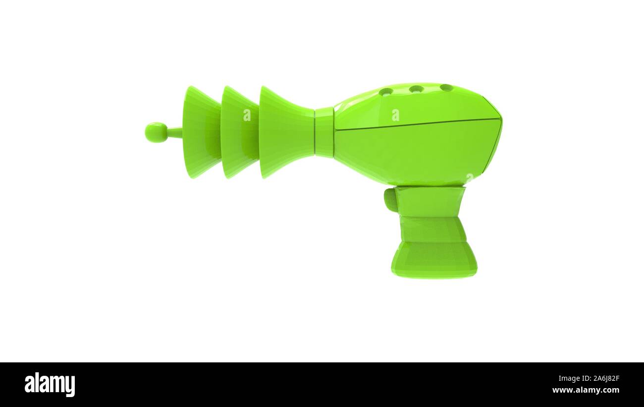 3d rendering of an alien laser gun isolated on white background Stock ...