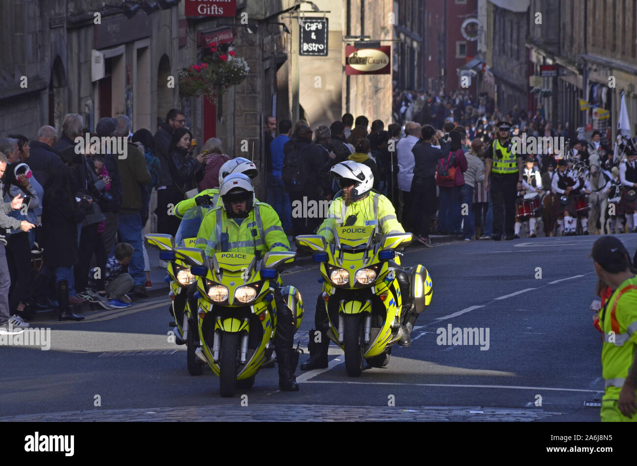 Riders and civic figures during the 2019 Riding of the Marches in ...