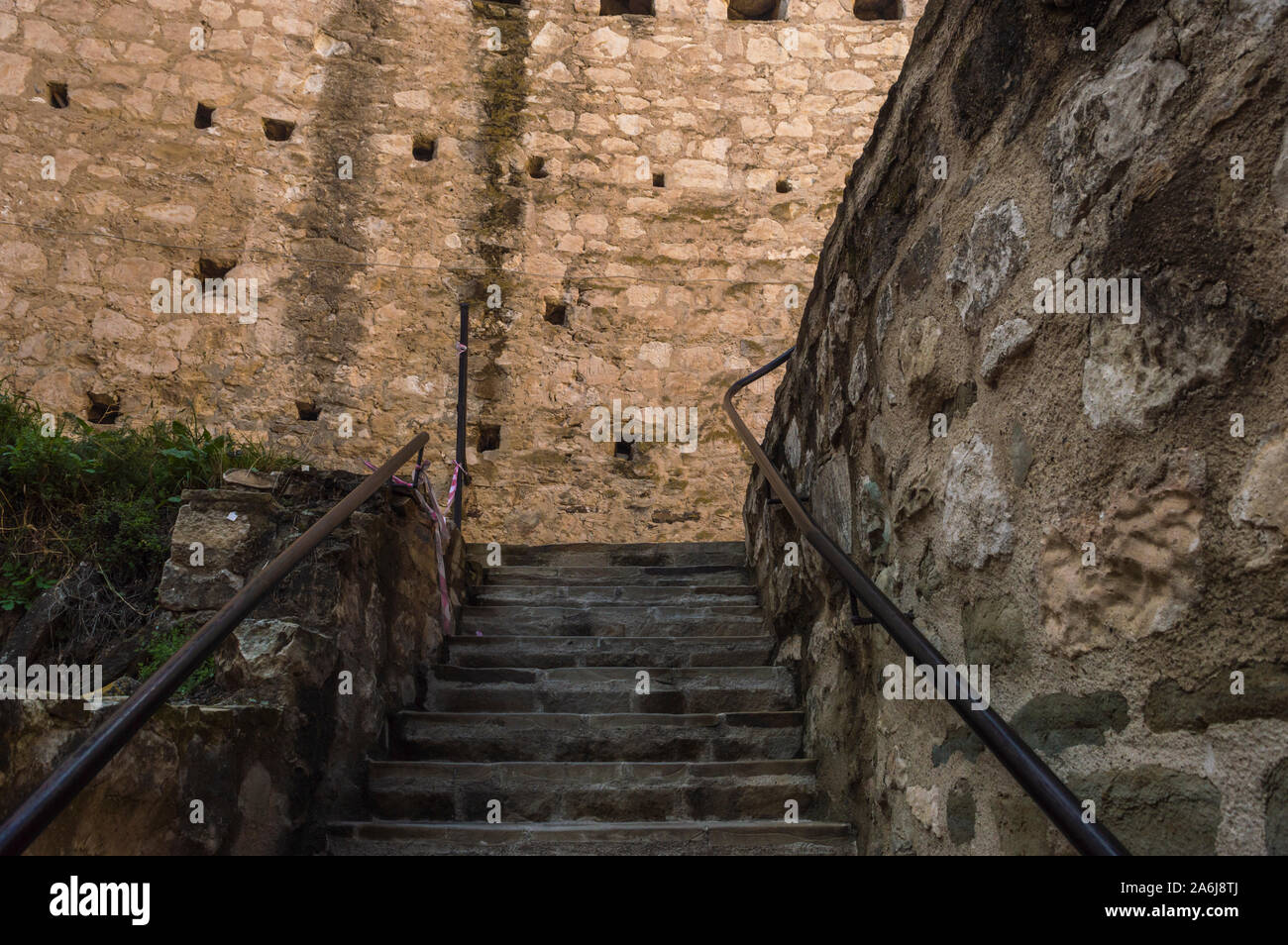 Inner yard of medieval fortress Stock Photo - Alamy