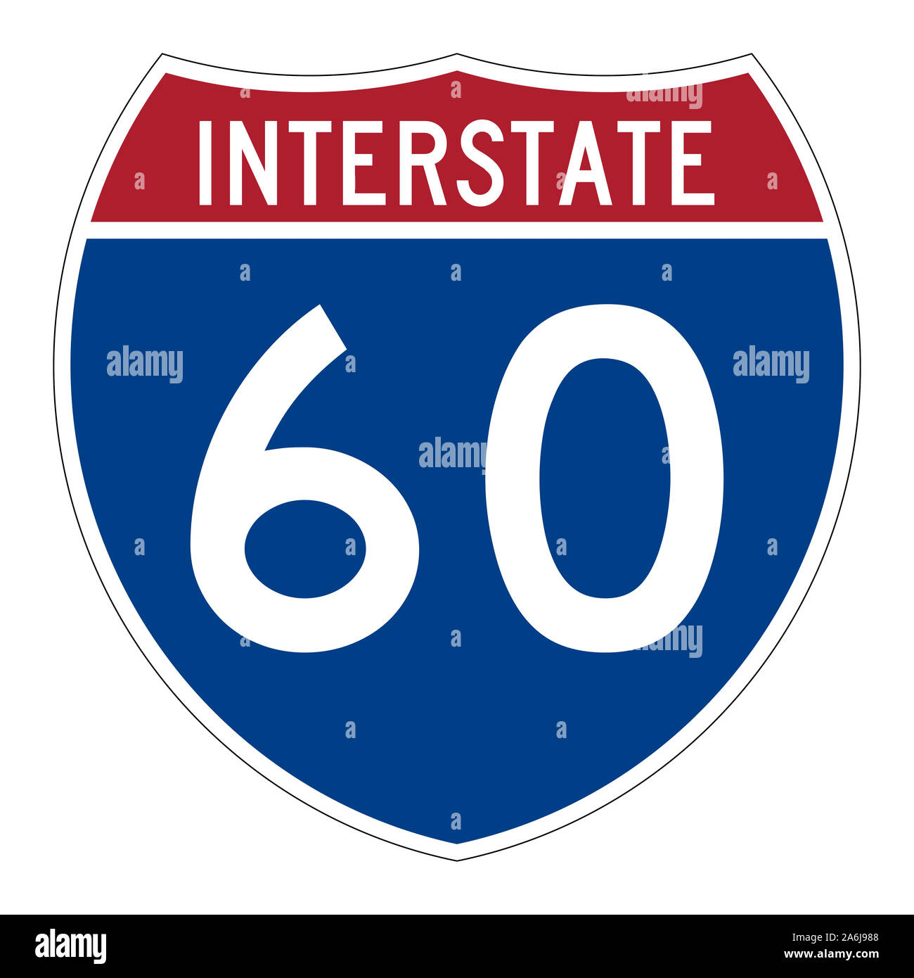 Highway 60 road sign hi-res stock photography and images - Alamy