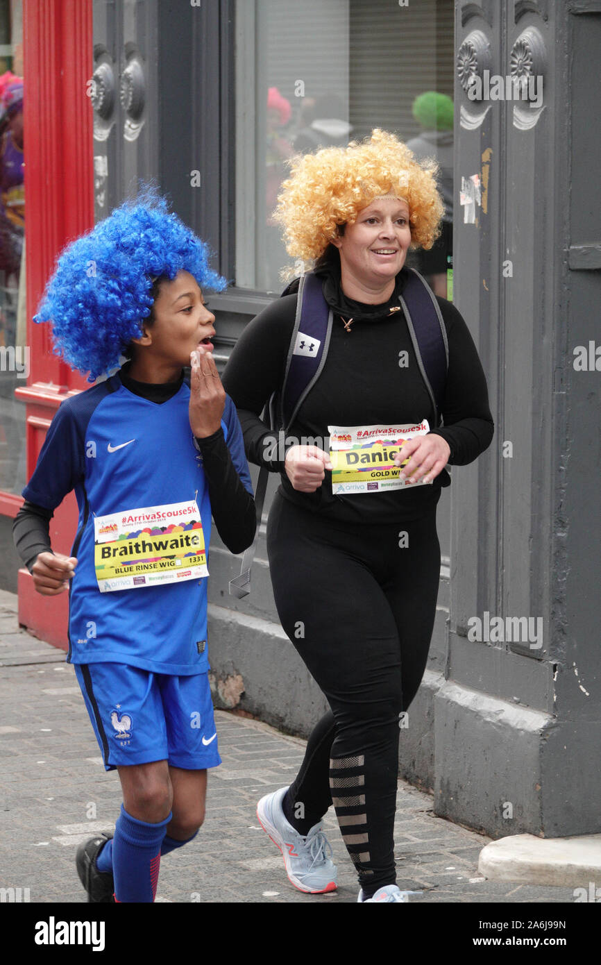 Liverpool, UK. 27th October 2019. The Arriva Liverpool Scouse 5k fun ...