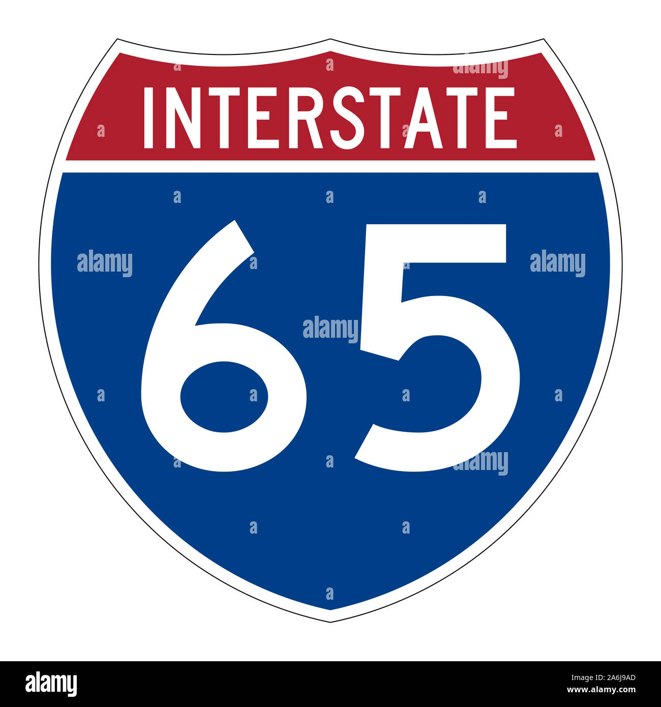 Interstate highway 65 road sign Stock Photo - Alamy