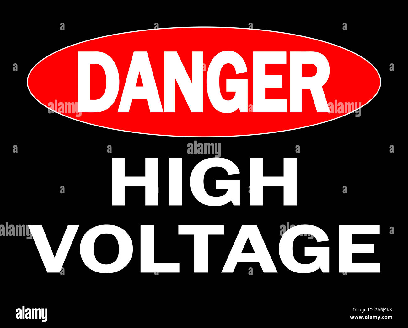 Danger high voltage sign Stock Photo - Alamy