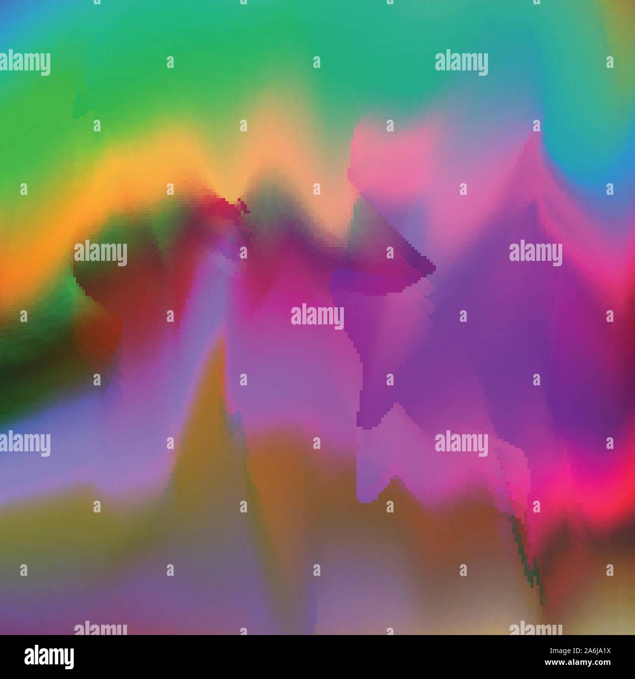 Glitch background with shiny glowing blurred colors flow Stock Vector ...