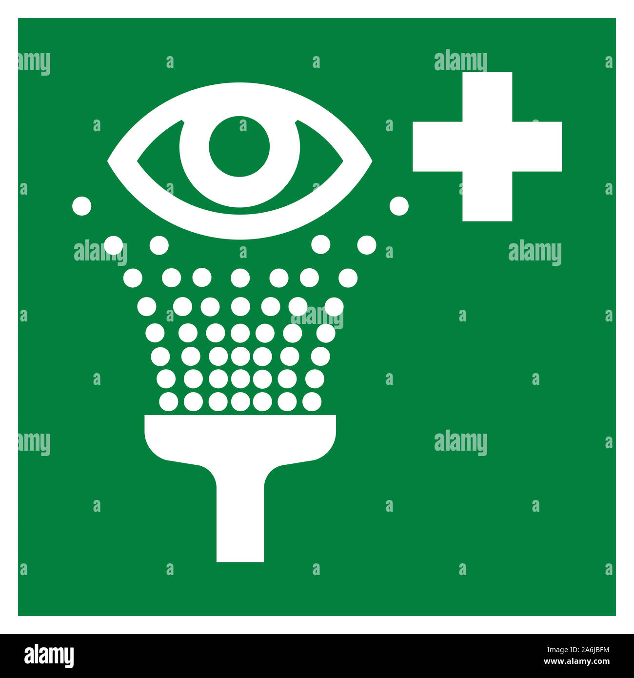 Emergency shower safety sign Cut Out Stock Images & Pictures - Alamy