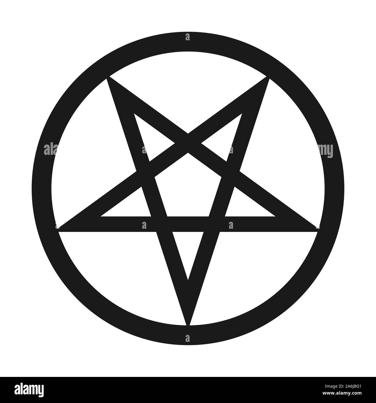 Pentacle symbol icon with a white background Stock Photo - Alamy