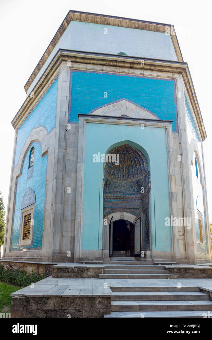 exterior of Yeshil or Green Tomb, Bursa, Turkey Stock Photo - Alamy