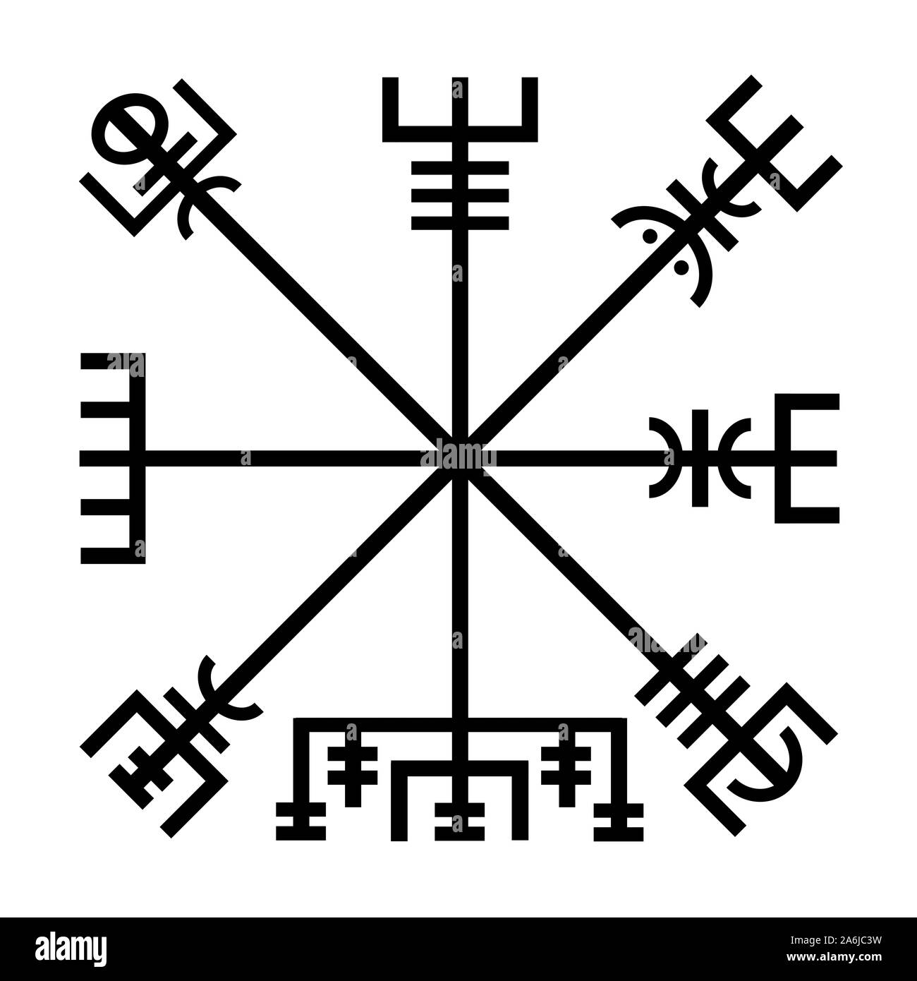 Vegvisir viking symbol icon Stock Photo - Alamy