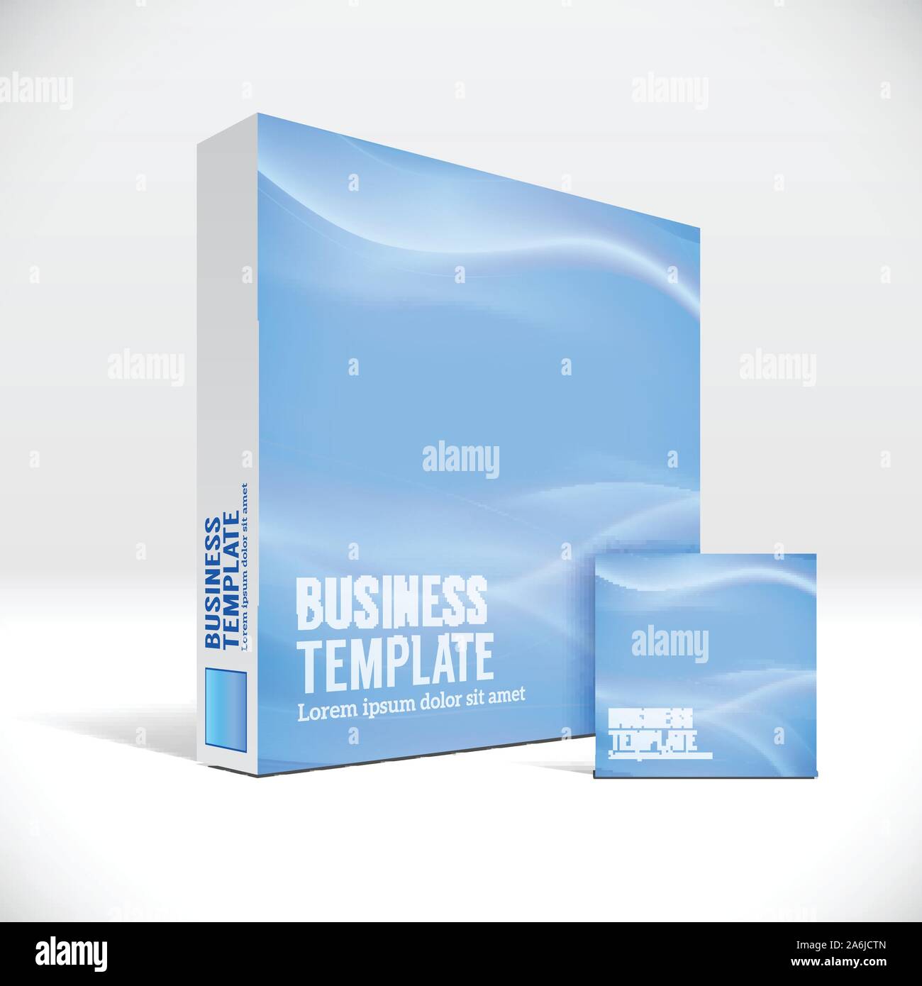 3D Identity box with abstract sky blue lines cover Stock Vector Image ...