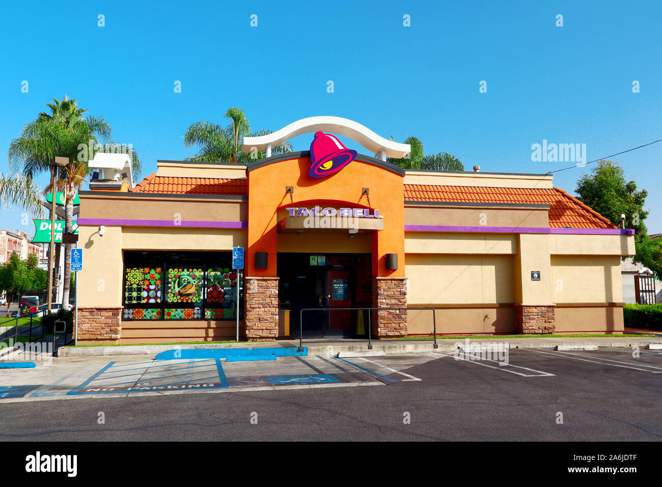 TACO BELL fast food restaurant. Taco Bell serve a variety of Mexican ...
