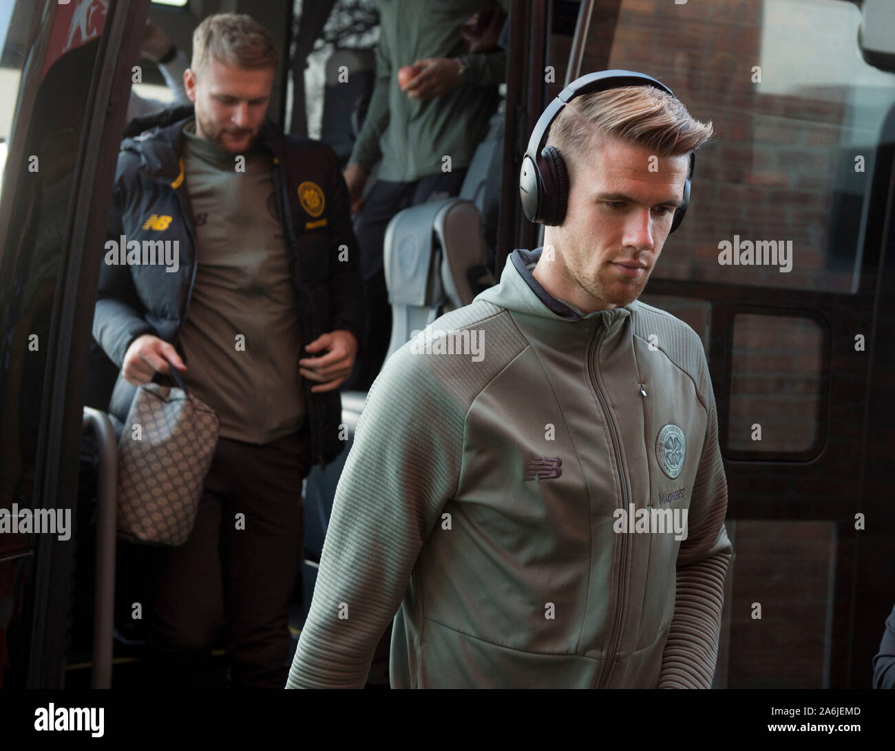 Celtic's Kristoffer Ajer arrives before the Ladbrokes Scottish ...