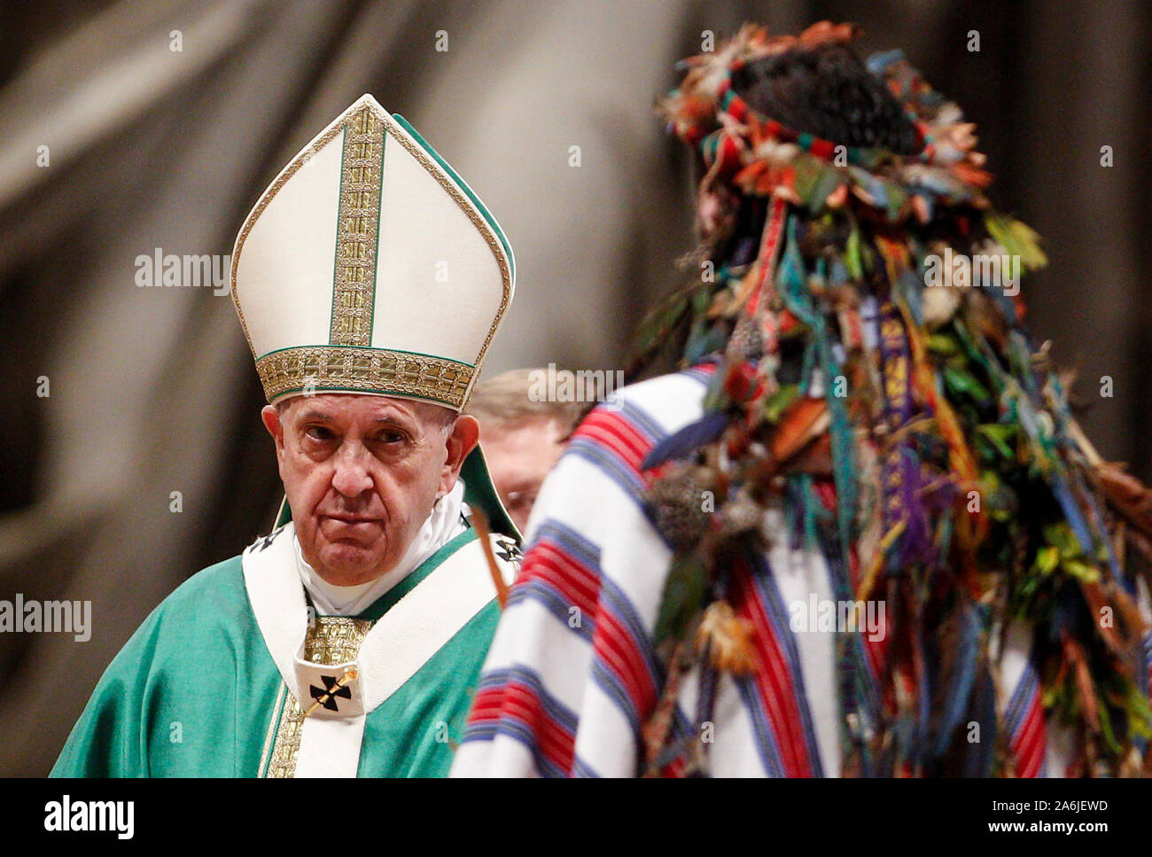 Vatican, Vatican City, 27 Oct 2019. Pope Francis celebrates a mass for ...