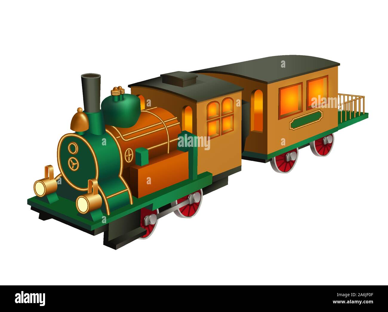 Wooden toy train cartoon hi-res stock photography and images - Alamy