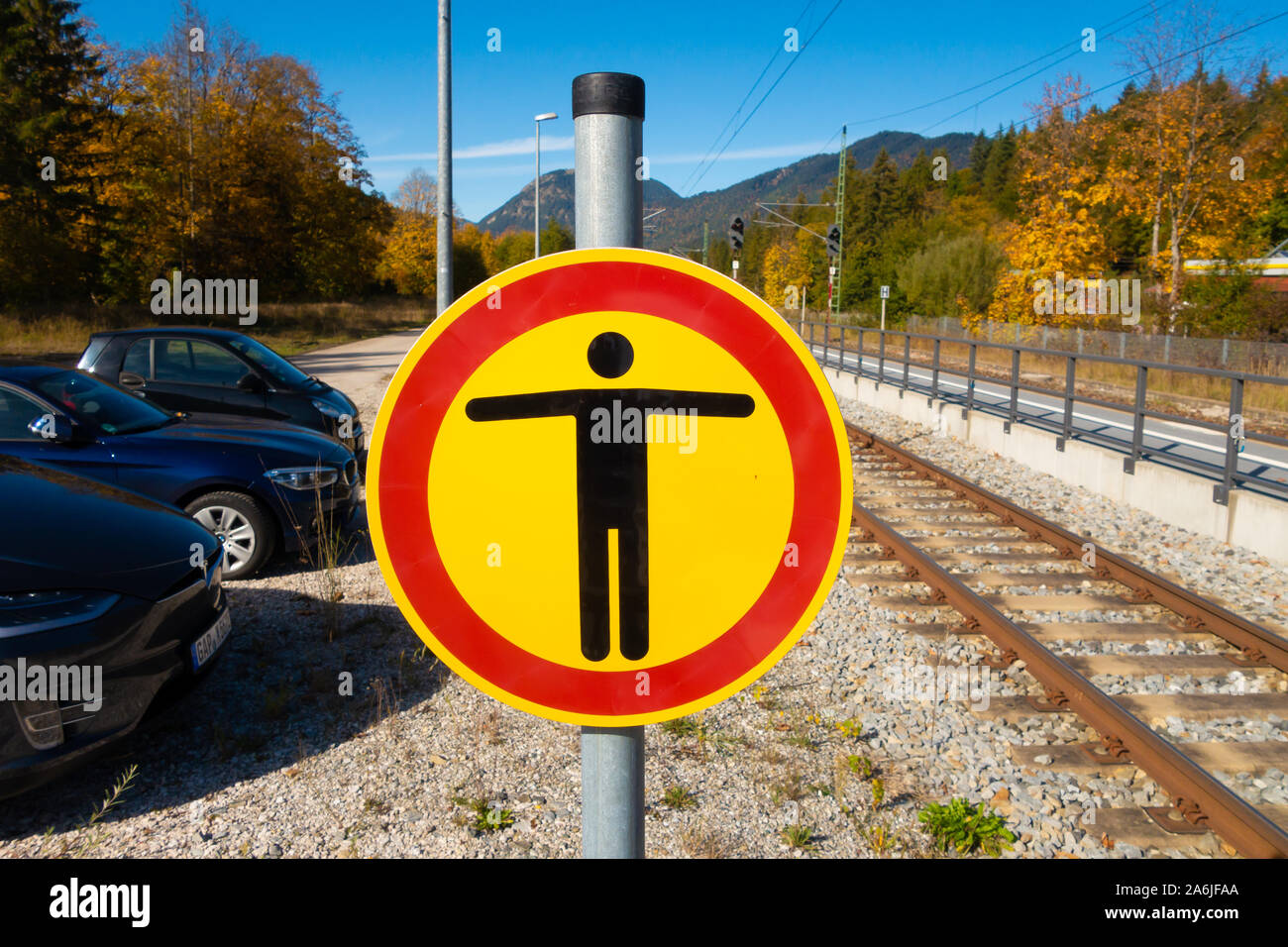 Entry onto tracks prohibited hi-res stock photography and images - Alamy