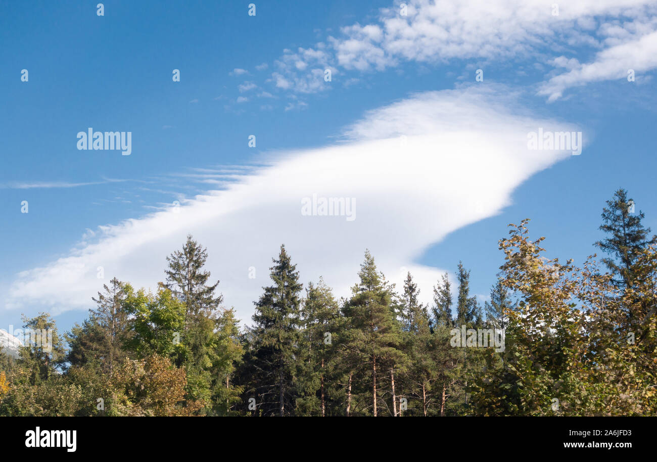 Foehn clouds over trees in Bavaria, Germany Stock Photo - Alamy