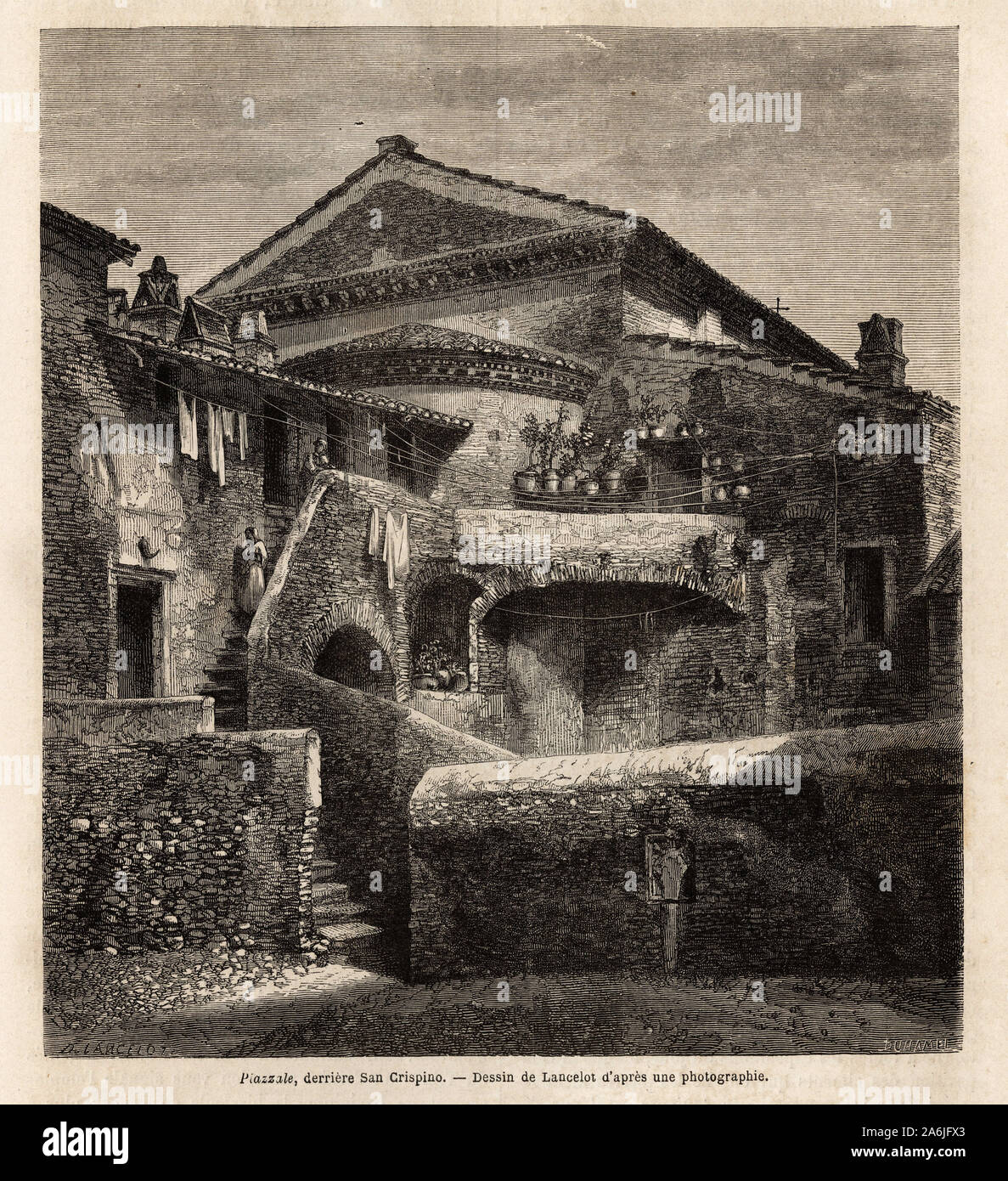 Un cloaque derriere la chapelle de San Crispino, ( dans le trastevere a ...