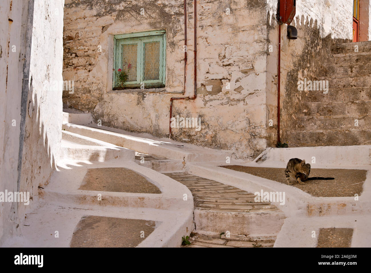 Small towns Marathokambos, Platanos, Voutliotes and Koumaiika on the ...