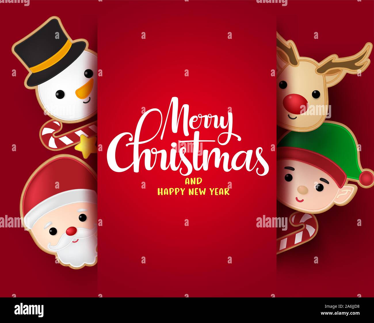 Christmas greeting vector background template. Merry christmas ...
