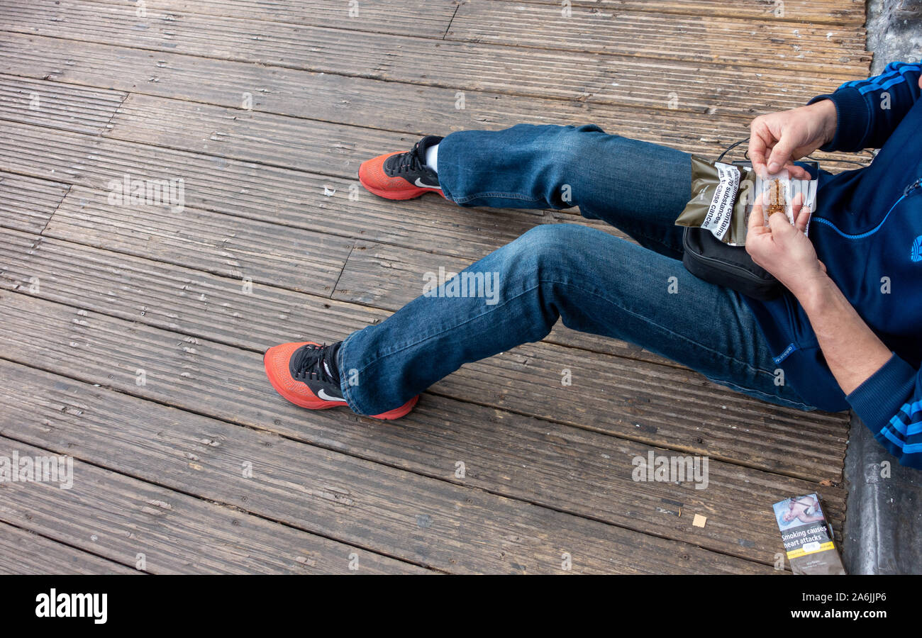 Cool guy smoking a cigarette hi-res stock photography and images - Alamy