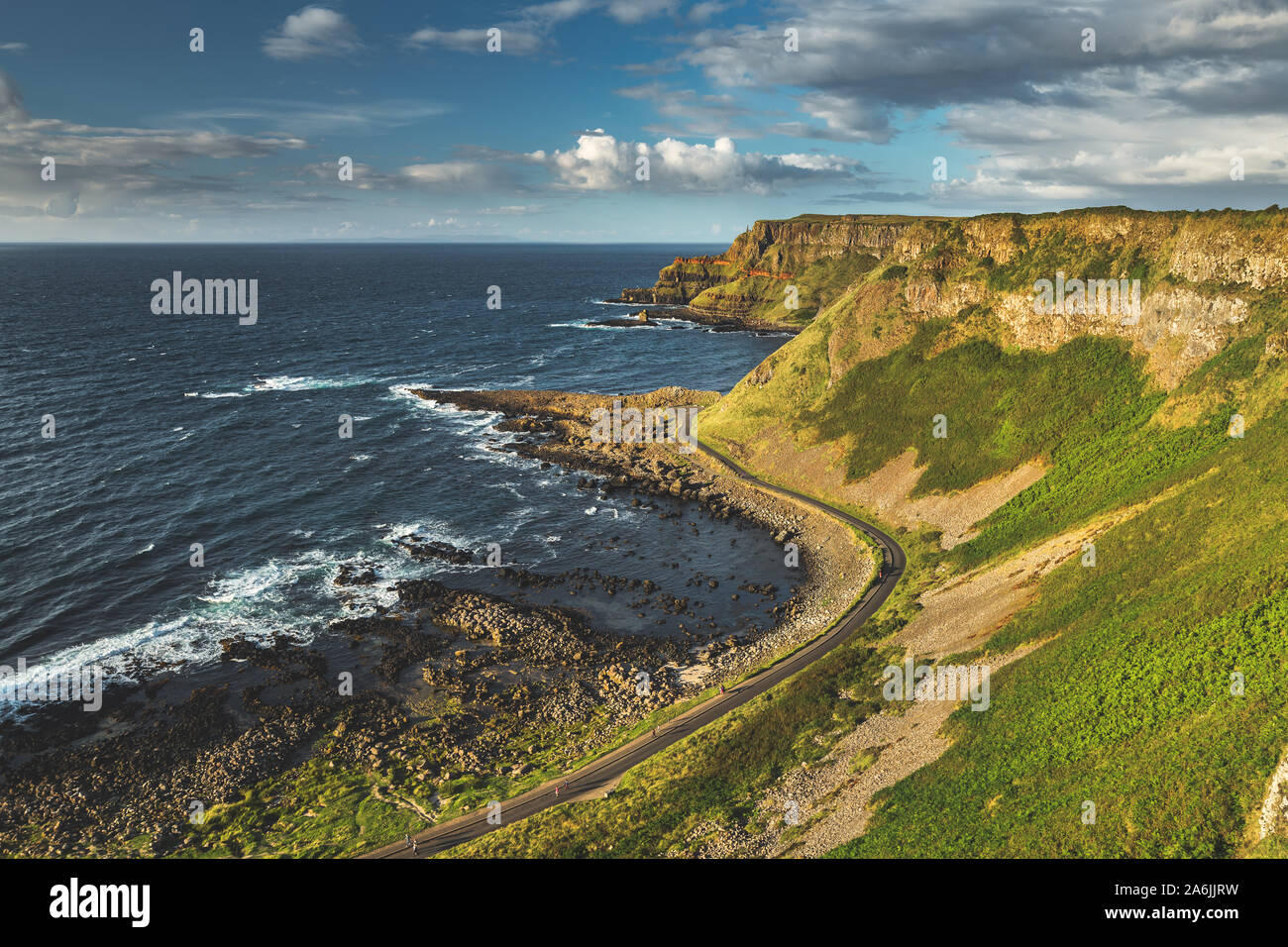 Coast Scenery Nothern Ireland Panoramic Photo. Beautiful View on Waves ...