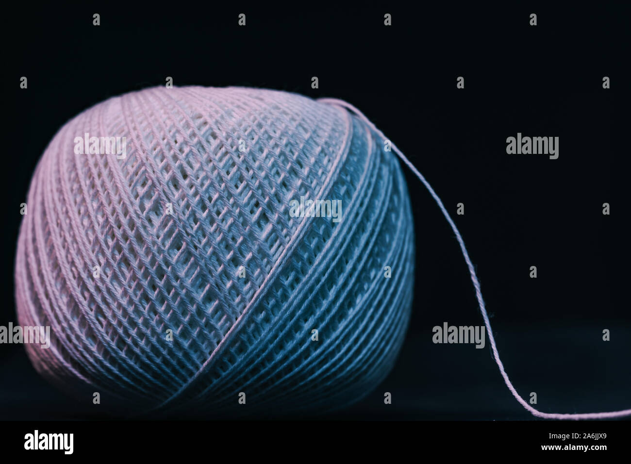 Beautiful tangle of thread in red and blue light background texture ...