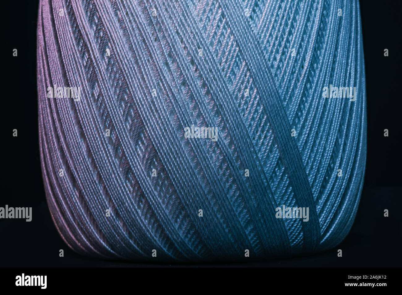 Beautiful tangle of thread in red and blue light background texture ...