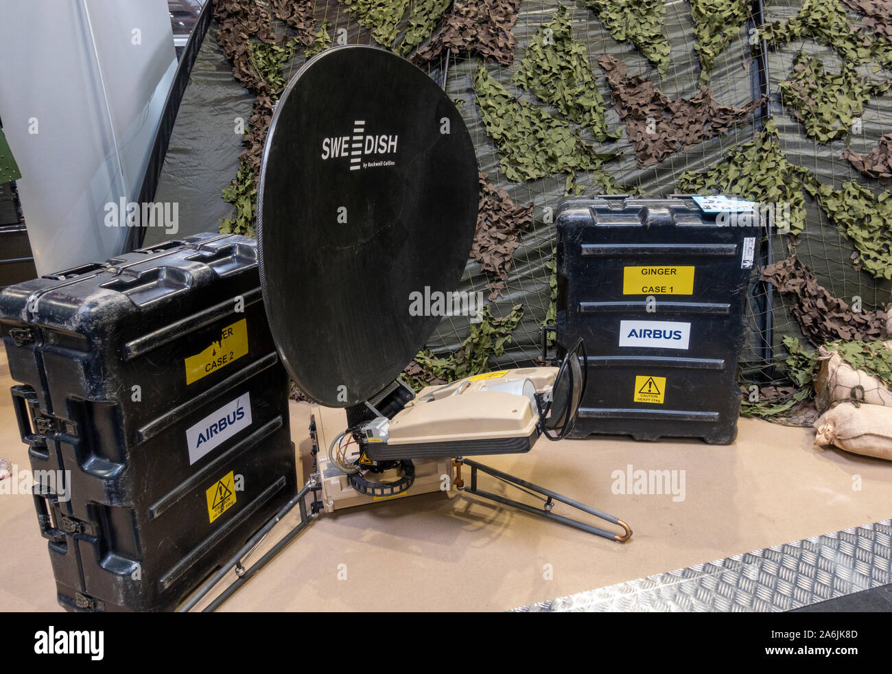 A Rockwell Collins SWE-DISH® CCT90 Suitcase® Satellite Terminal on ...