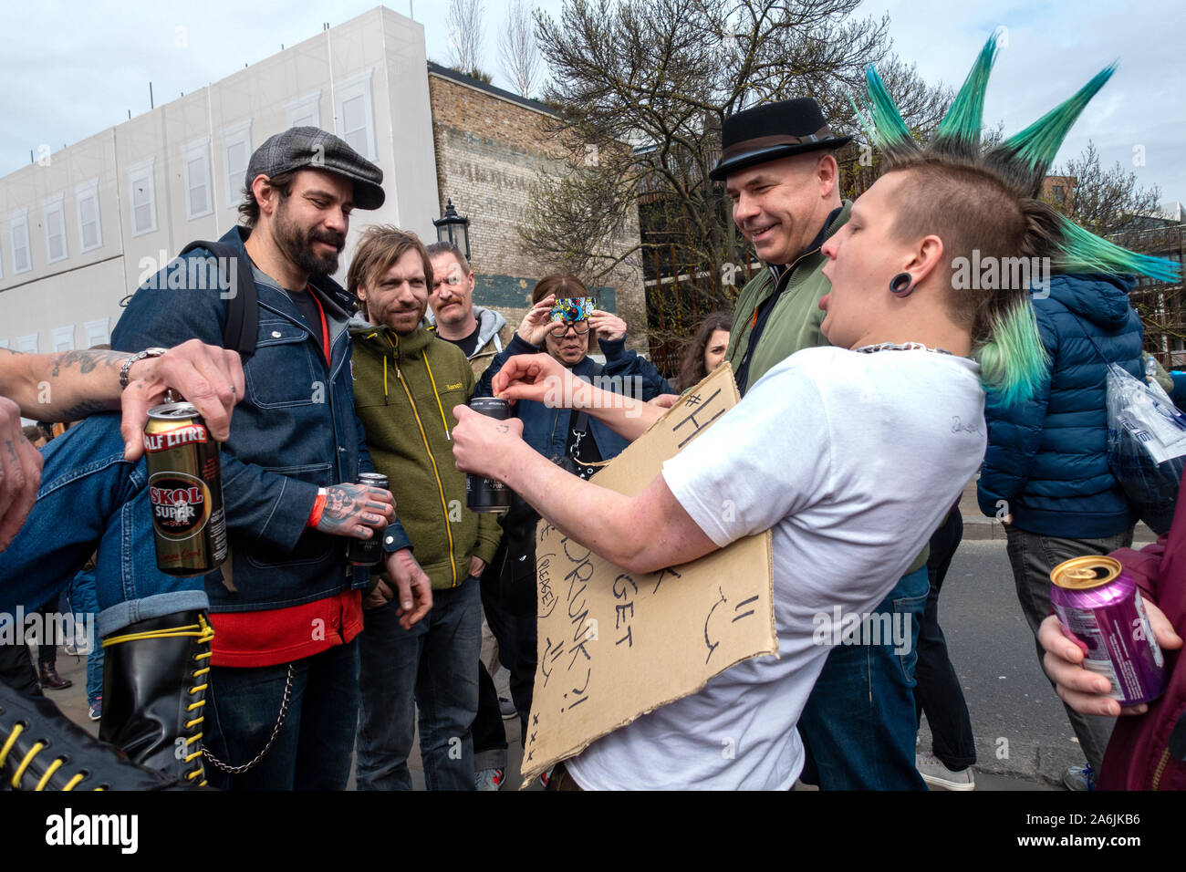 Help Punk to get drunk Stock Photo - Alamy
