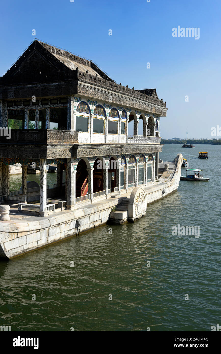 Marble Boat Summer Palace Beijing China Stock Photo - Alamy