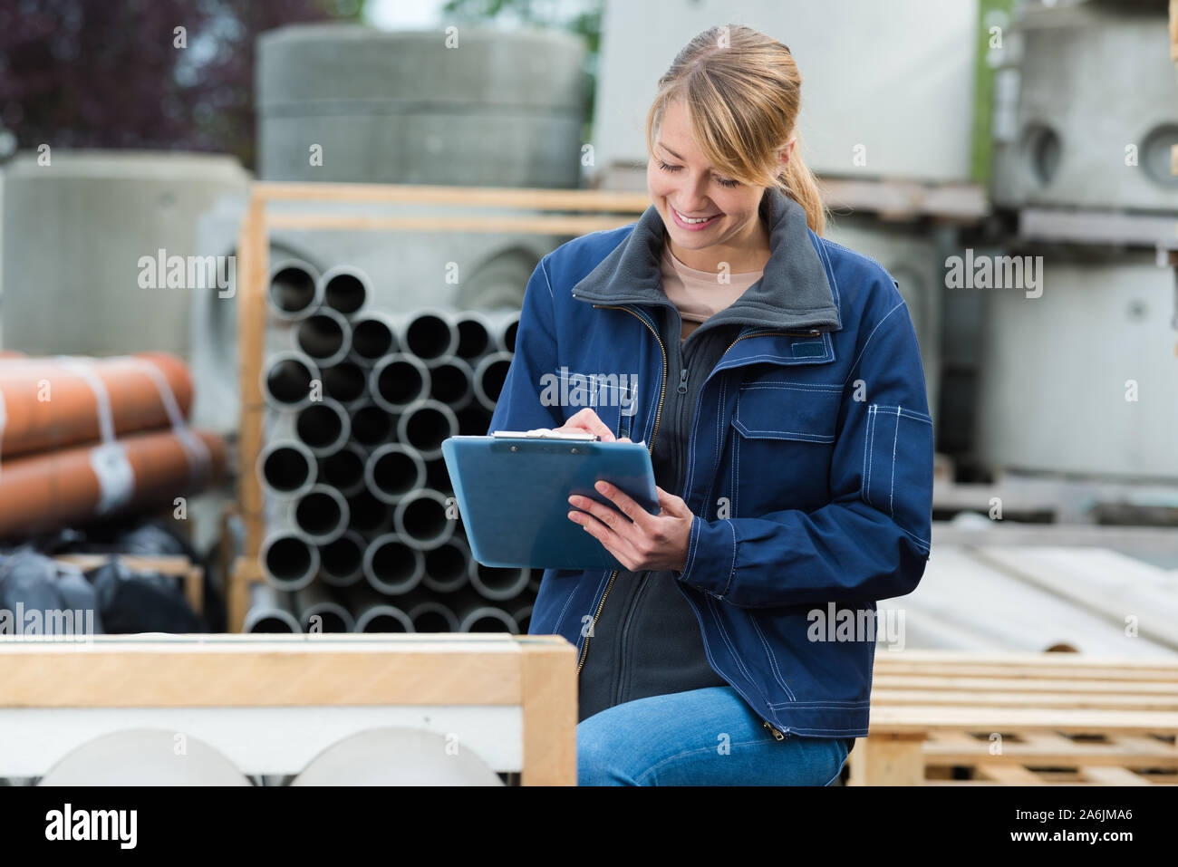 Engineer looking at camera outside hi-res stock photography and images ...