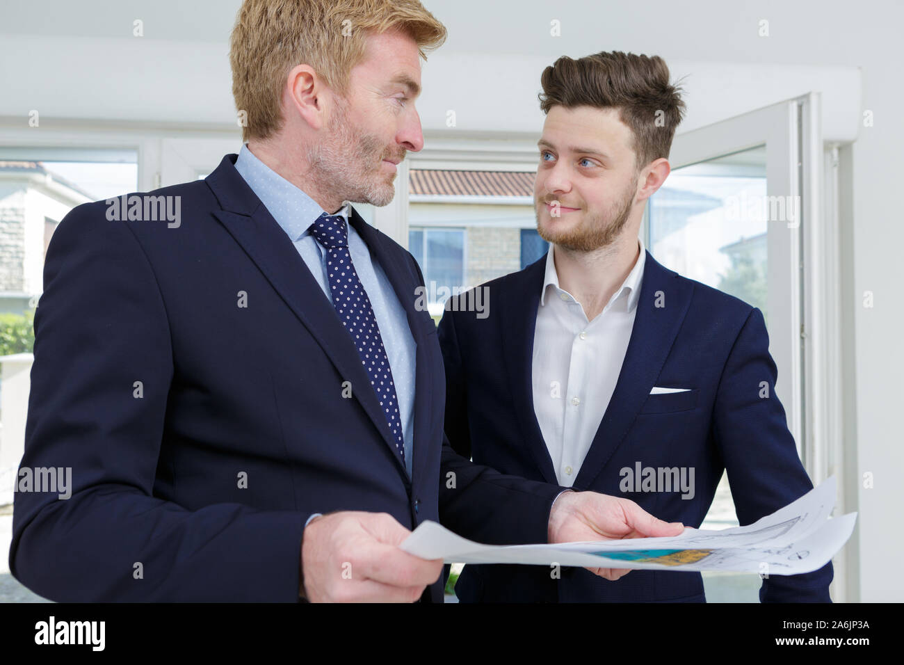 business partners in construction Stock Photo - Alamy