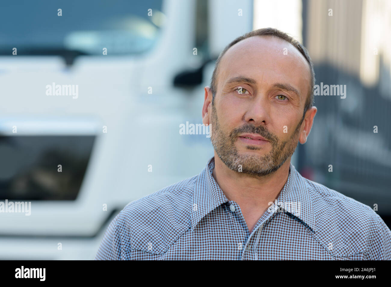 Male lorry driver cab hi-res stock photography and images - Alamy