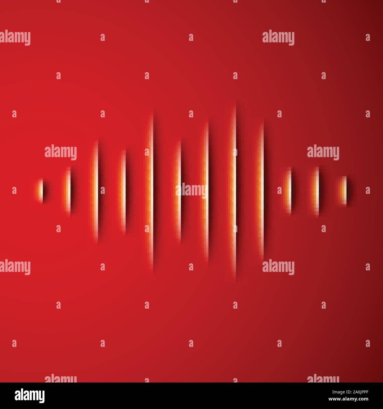 Paper sound waveform with shadow Stock Vector Image & Art - Alamy