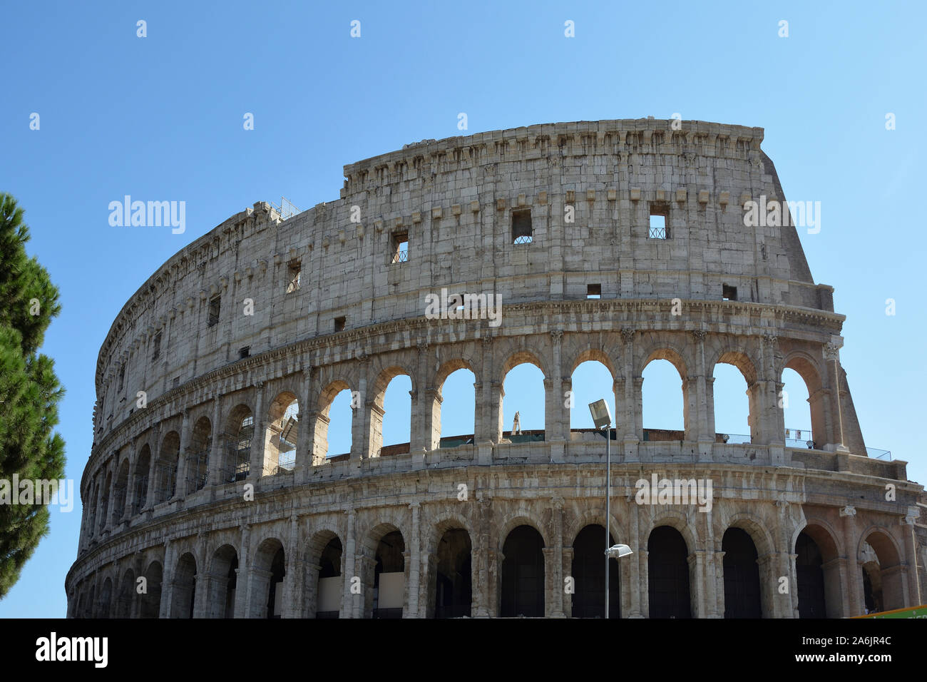 Colosseum at the Piazza del Colosseo in Rome - Italy Stock Photo - Alamy