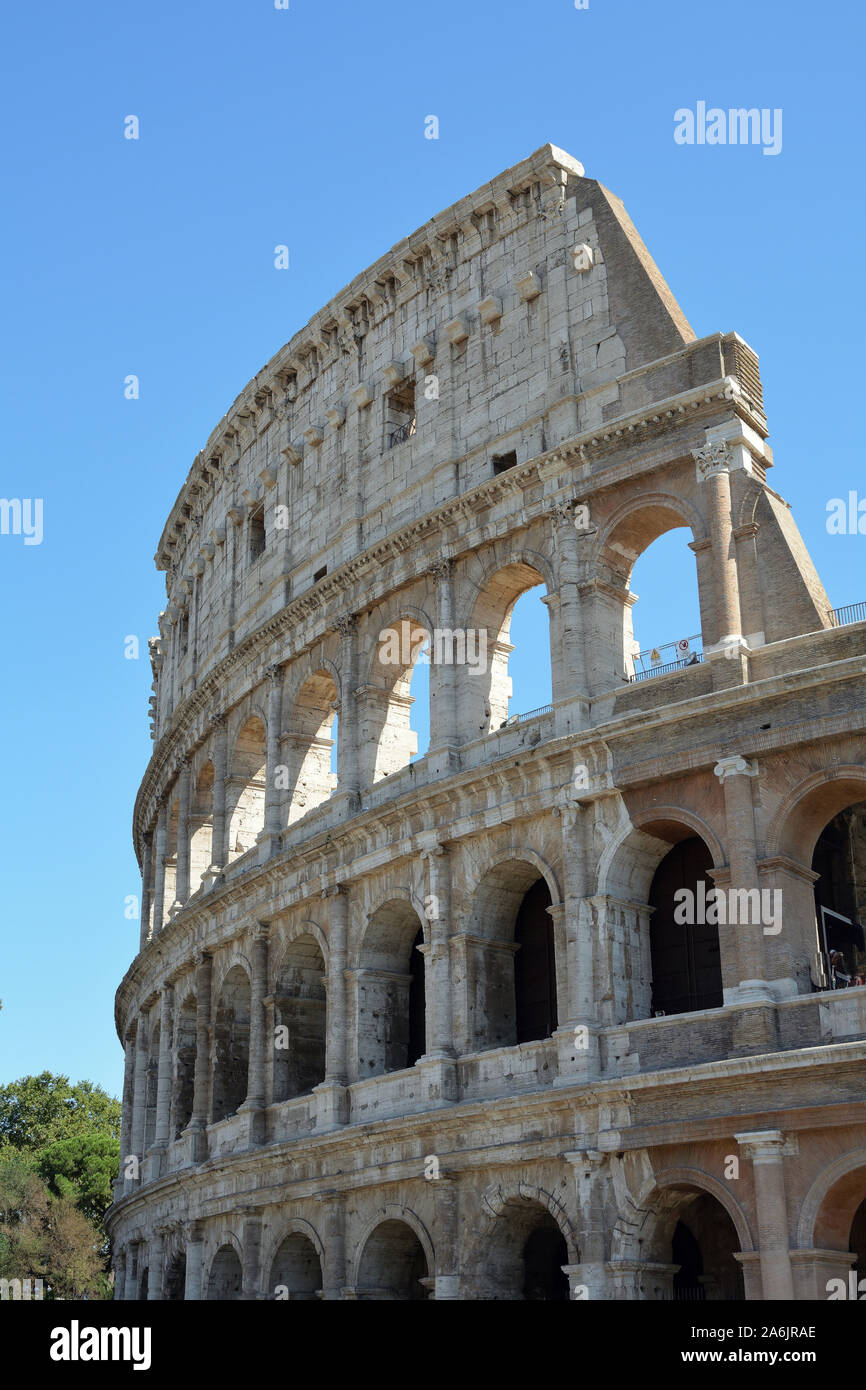 Colosseum at the Piazza del Colosseo in Rome - Italy Stock Photo - Alamy