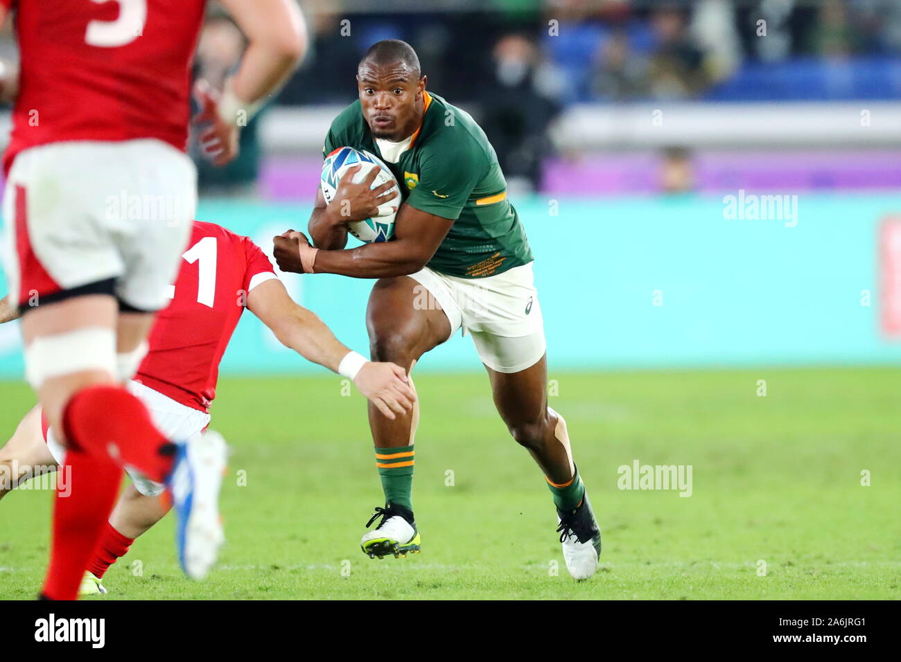 Yokohama, Kanagawa, Japan. 27th Oct, 2019. Makazole Mapimpi (RSA) Rugby ...